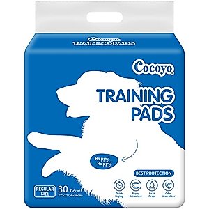 COCOYO Best Value Training Pads 30 Count | Dog Pee Pads | Super Absorbent Puppy Pads