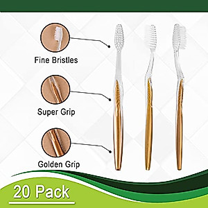 HQSLsund 20 Pack Disposable Toothbrush with Toothpaste Bulk Individually Wrapped, Travel Toothbrush Kit, Hotel Toothbrushes Bulk for Hotel,Airbnb,Shelter/Wedding/Nursing Home/Charity/Homeless