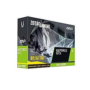ZOTAC Gaming GeForce GTX 1660 Super amp 6GB GDDR6 192-bit Gaming Graphics Card, Super Compact, Ice Storm 2.0 Cooling, Wraparound Metal Back plate - Zt-T16620D-10M