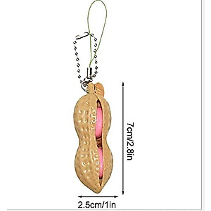 12PCS Squeeze Bean Keychain Fidget Toys for Skin Picking, Pea Pod Sensory Fidget Toys,Peanut Poppers Fidget Toy,Stress Relief Toys,Party Favors