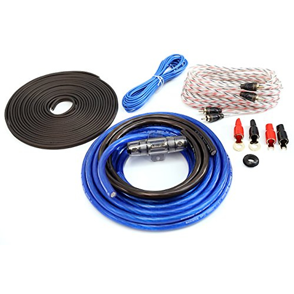 KnuKonceptz Bassik 4 Gauge Complete Amplifier Installation Amp Wiring Kit with RCA