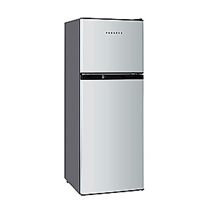 Frestec 4.7 CU' Refrigerator, Mini Fridge with Freezer, Compact Refrigerator, Small Refrigerator with Freezer, Top Freezer, Adjustable Thermostat Control, Door Swing, Stainless Steel (FR 472 SL)