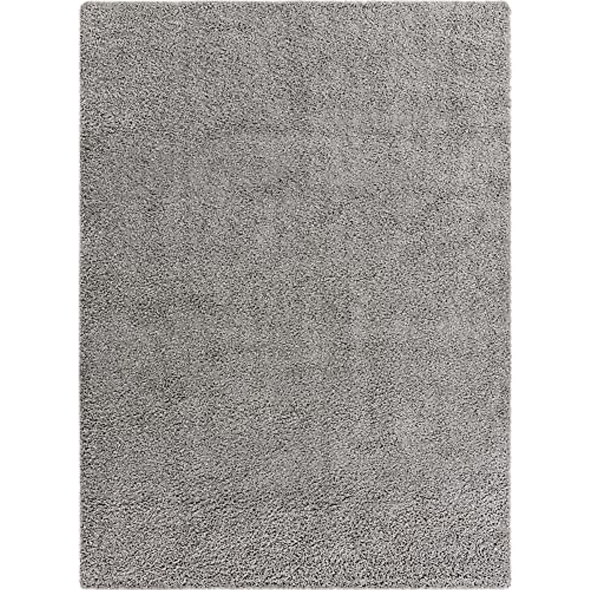 Unique Loom Solid Shag Collection Area Rug (9' x 12' Rectangle, Cloud Gray)