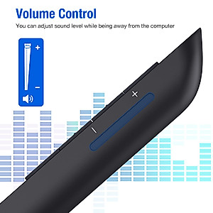 Presentation Clicker with Bluetooth and RF 2.4GHz Dual Modes Red Light, Wireless Presenter Remote Control for Powerpoint Presentations Pointer Slide Clicker for Mac Computer Powered by AAA