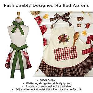 DII Women's Spring & Summer Apron Collection Adjustable, Two Large Pockets & Extra Long Ties, One Size Fits Most, Mrs. Always Right