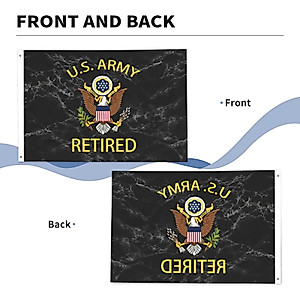 US Army Retired Premium 2x3FT Flag - Durable and Vibrant Design for Indoor/Outdoor Use