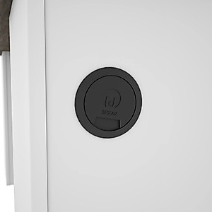 Bestar Norma 71W Desk Shell in Walnut Grey & White