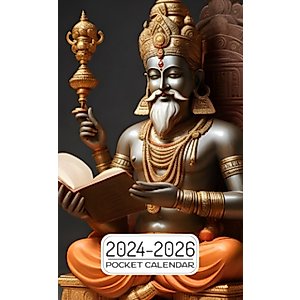 Pocket Calendar 2024-2026: Two-Year Monthly Planner for Purse , 36 Months from January 2024 to December 2026 | Indian god | Satyadharma scripture