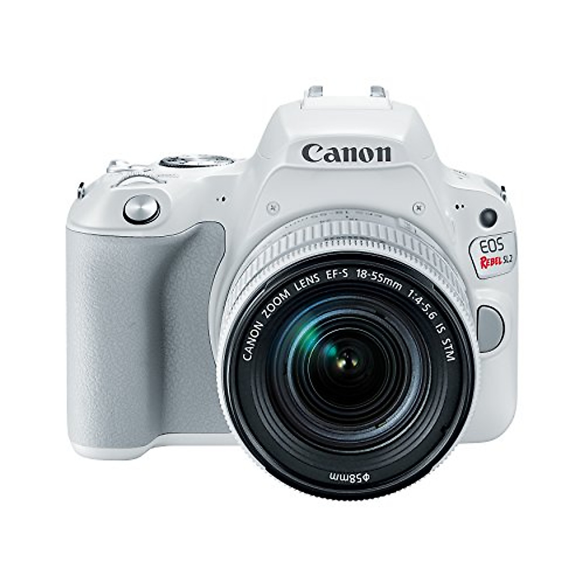 Canon Cameras US 2252C001 EOS Rebel SL2 (WH) EF-S 18-55mm f/4-5.6 STM (BK) Digital SLR Camera Kit, 3", White