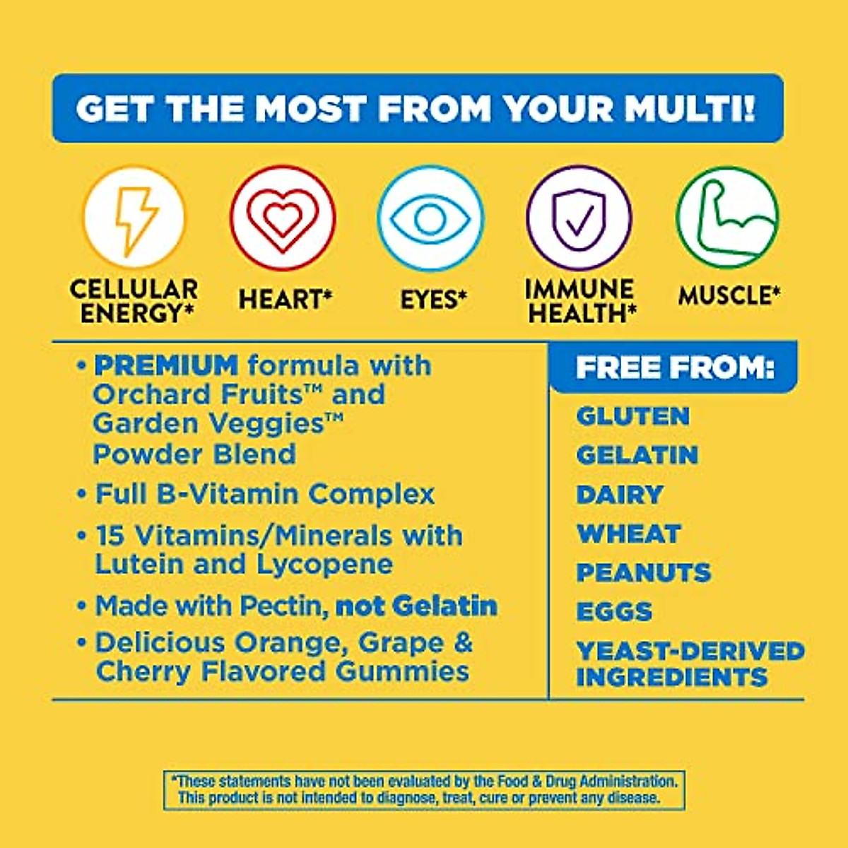 Nature’s Way Alive! Men’s 50+ Premium Gummies, 15 Vitamins and Minerals, Grape, Orange and Cherry Flavored Gummies, 75 Gummies