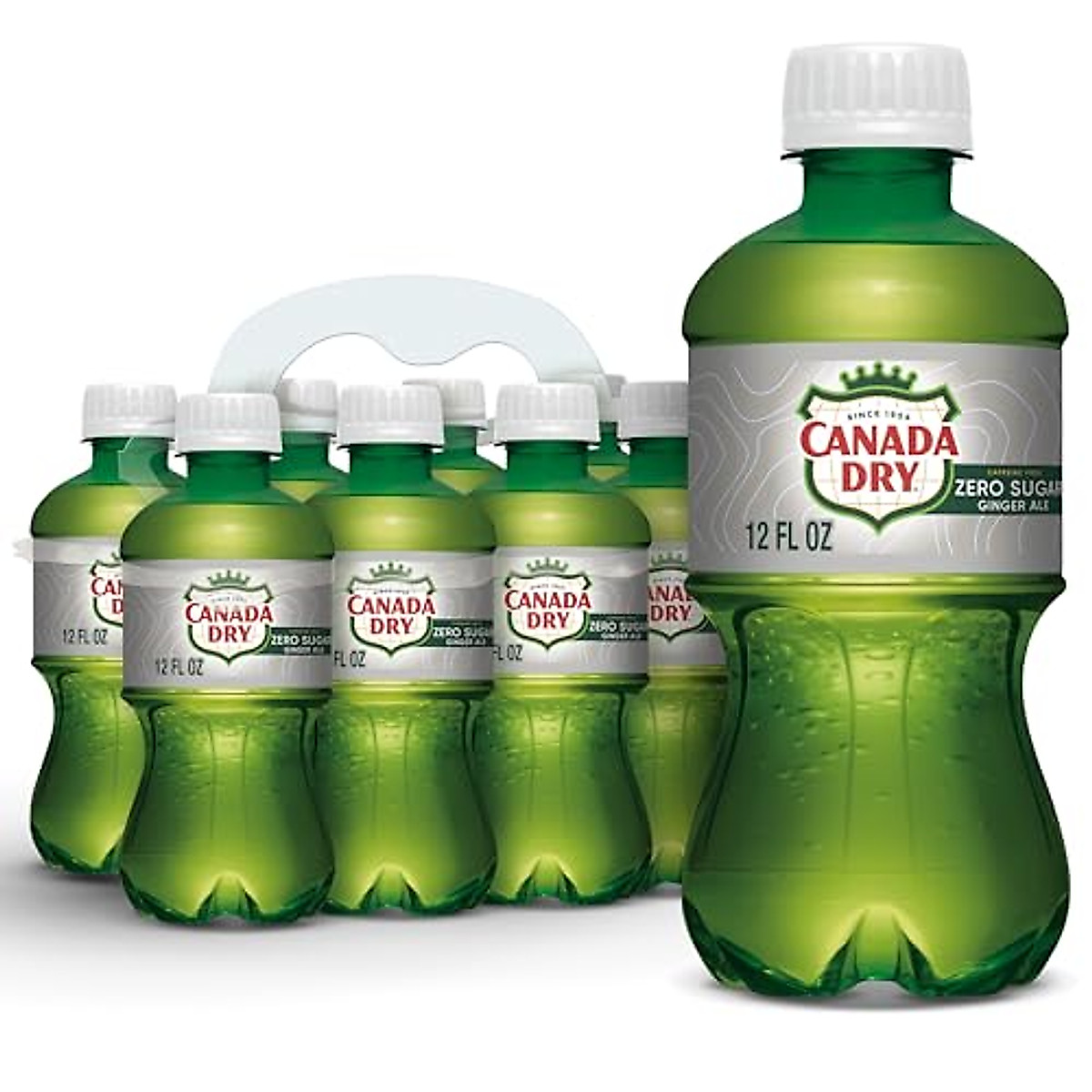 Diet Canada Dry Ginger Ale Soda, 12 Fluid Ounce Bottle, 8 Count