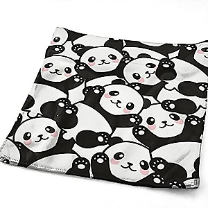 XWQWER Cute Panda Hand Towels 27.5 x 12 in Ultra Soft Highly Absorbent Dish Guest Towel Bathroom Kitchen Multipurpose Towel for Gym, Hotel, Spa and Home Decor