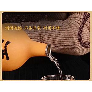 OPENDOOR Natural Wine Gourd, Outdoor Portable Water Bottle, Water, Wine,Medicine Gourd (9.5 tall)
