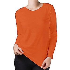 BaHoki Essentials Long Sleeve Undershirts for Scrubs - Great Stretch Shirts - 5 Pack Black