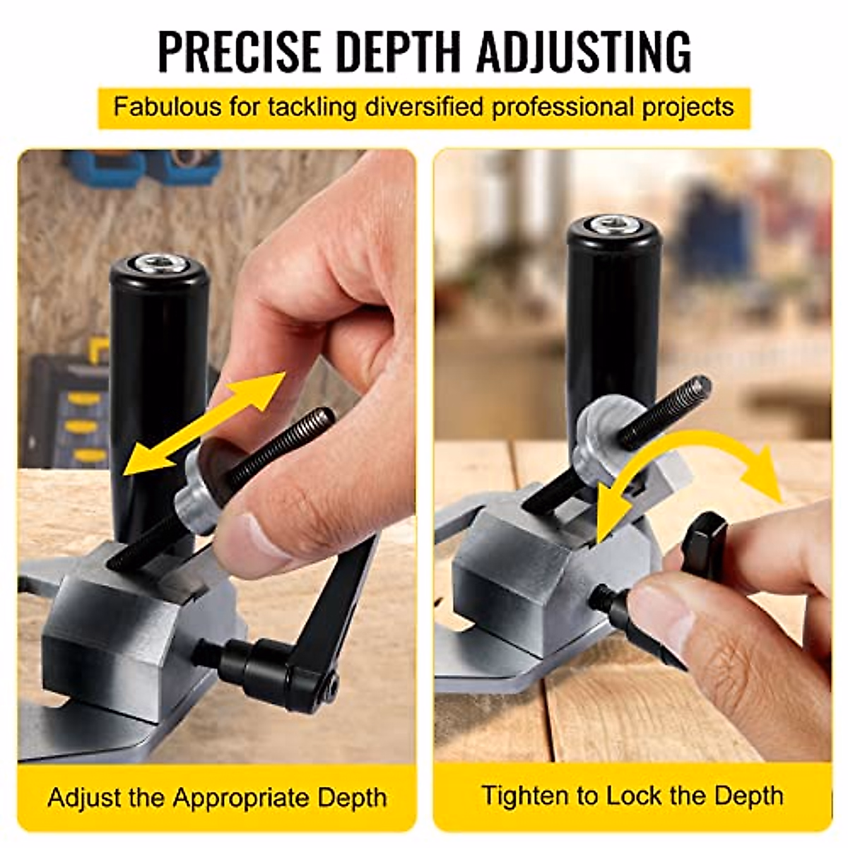 VEVOR Router Plane, Handheld Woodworking Tool,Adjustable Blade Hand Planer, Stainless Steel Wood Shaver with Depth Stop, High Configuration Handheld Woodworking Tool for DIY Carpentry Industry