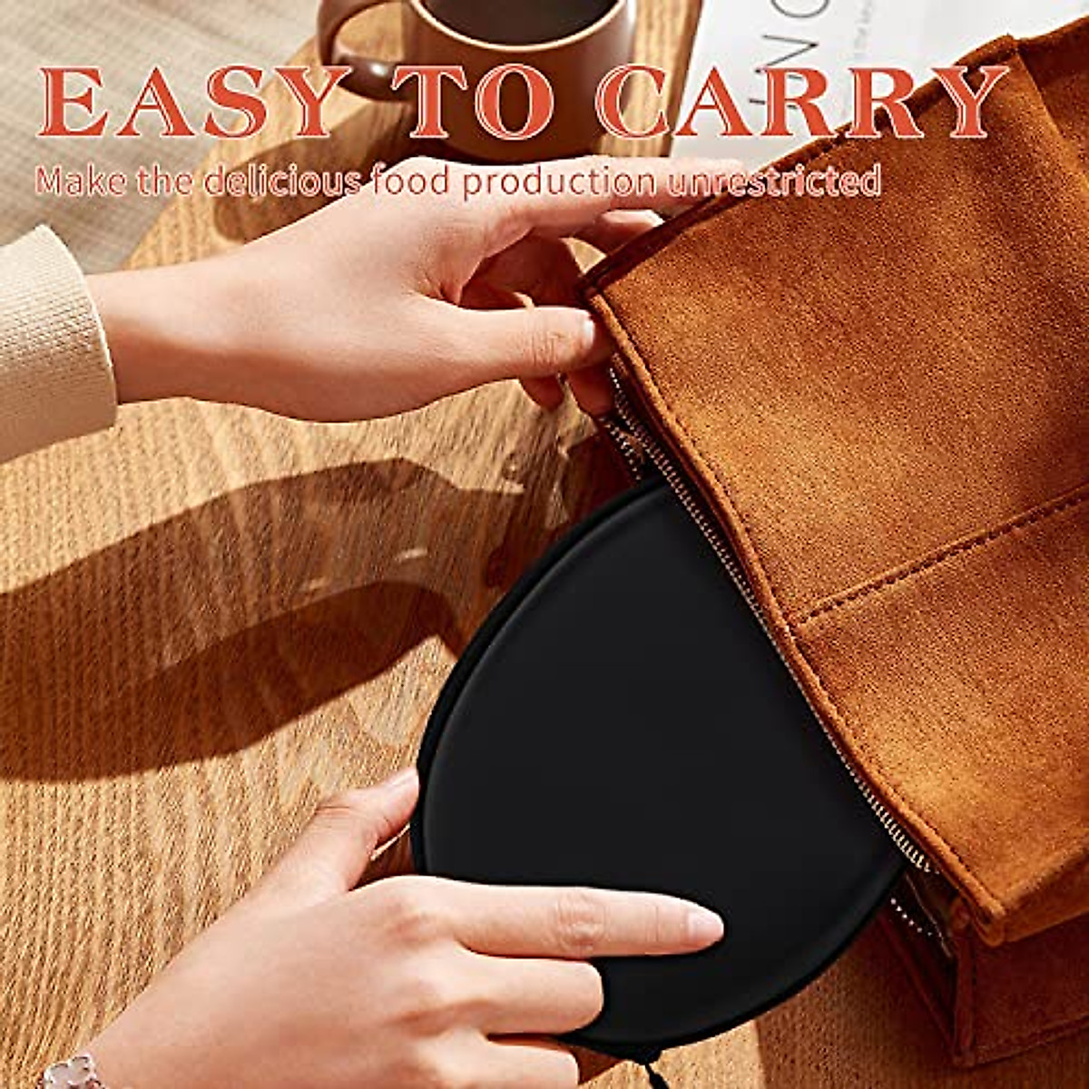 Storage Bag Compatible with DASH Mini Waffle Maker 4 Inch,Carrying Bag for Mini Waffle Maker Dust-proof Cover Organizer Bag for Dash Waffle Maker (Bag Only)