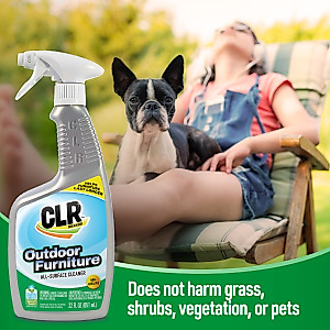 CLR Brands® Outdoor Furniture Cleaner, Cleans and Protects Outdoor Surfaces - Works on Fabric, Wood, Wicker, PVC, Plastic and More (26 oz)
