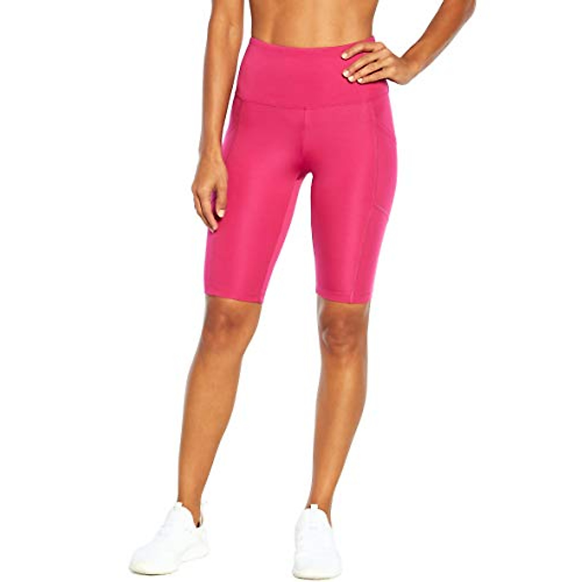 Bally Total Fitness Fiona Pocket Tummy Control 11" Bermuda Short, Fuchsia Red, Medium