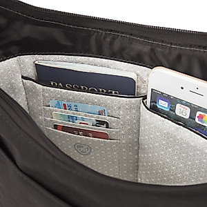 Travelon Anti-Theft Essentials East/West Hobo Bag, Black, One Size