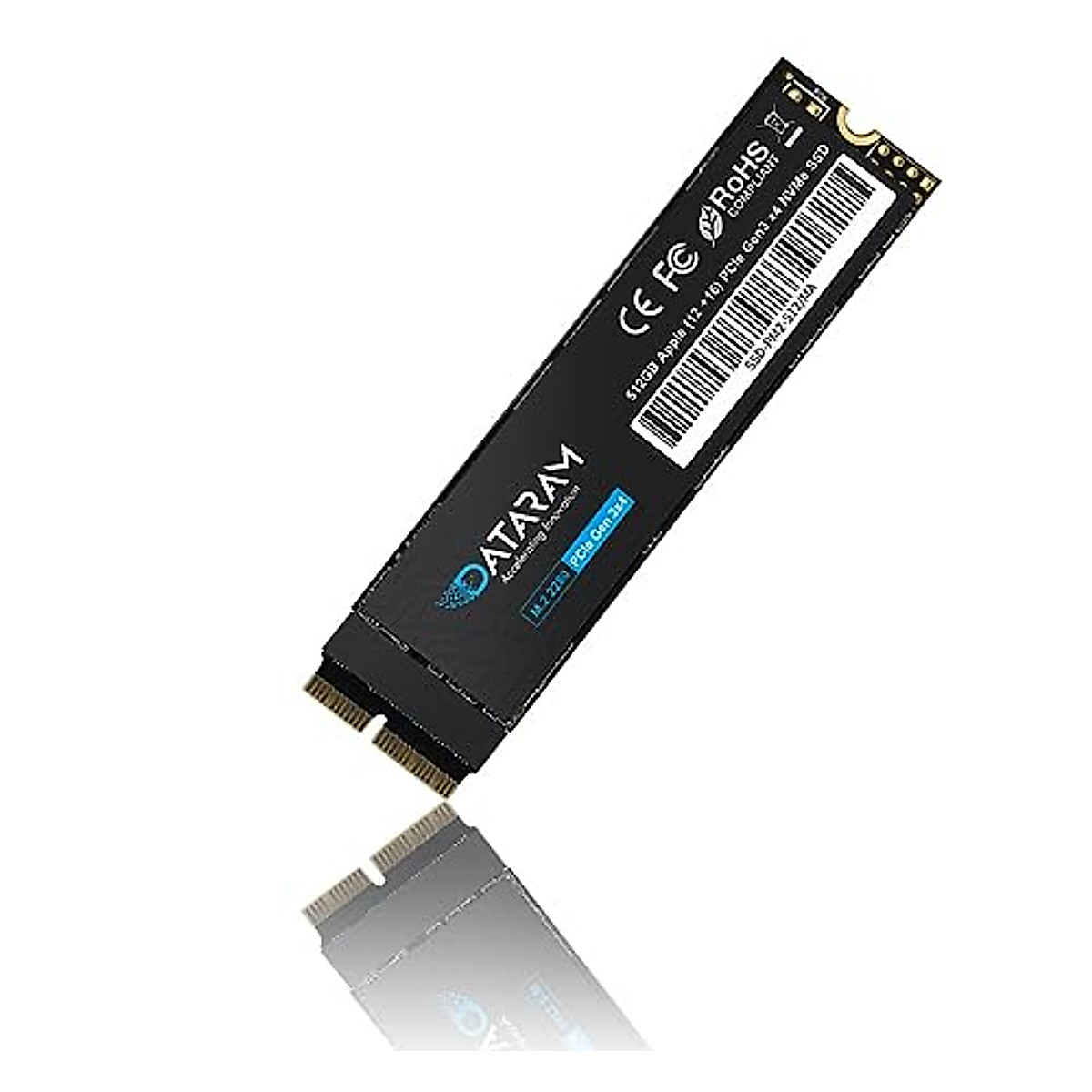 Dataram 512GB M.2 M-Key PCIe NVMe SSD for 2013-16 MacBook, Mac Pro, Air, Mini, iMac