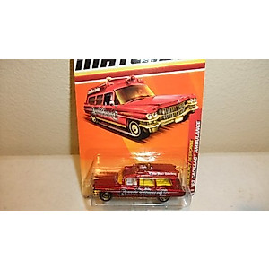 MATCHBOX 2011 EMERGENCY RESPONSE RED '63 CADILLAC AMBULANCE, CUSTOM BIONIC REBUILDING UNIT 2 DIE-CAST