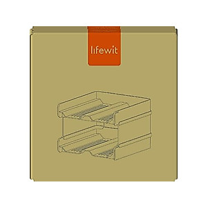 Lifewit Plastic Stackable Wine Rack for Refrigerator, Cabinet, Countertop,Wine Bottle Holder, Water Bottle Organizer for Fridge, Pantry, Hold 4 Bottles