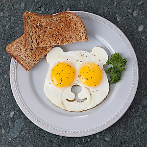 Mobi 3-Happy Egg Assorted Shaped Silione Molds, Bear, Flower and Heart