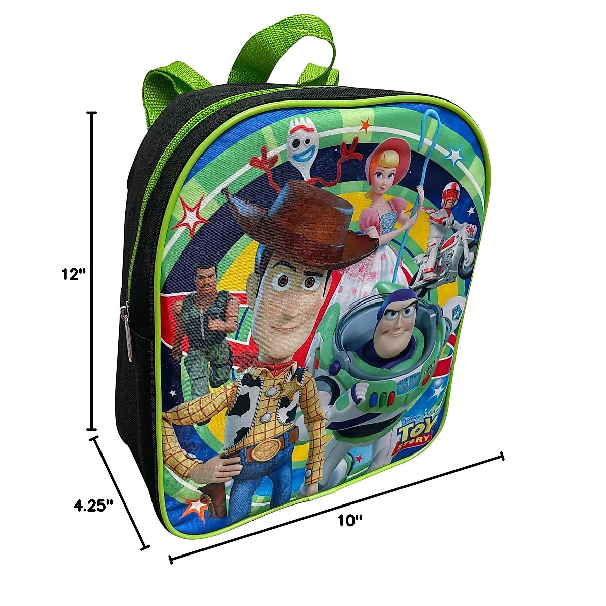 Ruz Toys Story Toddle Boy 12 Inch Mini Backpack (Black-Green)