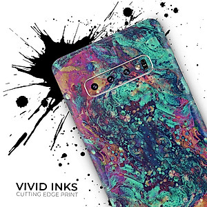 DesignSkinz Liquid Abstract Paint Remix V91 Protective Vinyl Decal Wrap Skin Cover Compatible with The Samsung Galaxy S20 (Screen Trim & Back Glass Skin)