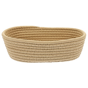 Cabilock Rope Cotton Basket, Small Woven Storage Bins, Khaki Color, 150 Special Features