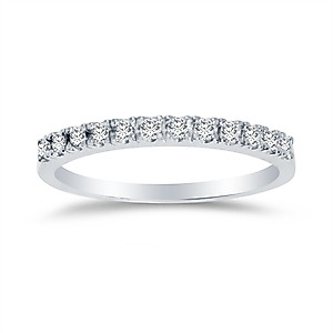 Sonia Jewels Size - 5-14k White Gold Round Wide 3 Row Pave Set Bridal Engagement Ring & Wedding Band CZ Cubic Zirconia (2.50cttw., 1.0ct. Center)