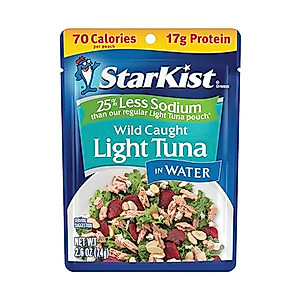 StarKist Reduced Sodium Chunk Light Tuna In Water, 2.6 Oz, Pack of 24