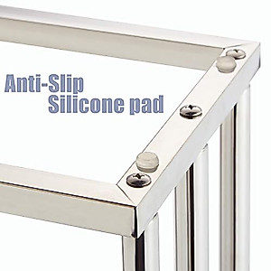 Freestanding Towel Rack，Naturous 3 Tier Metal Towel Bar Stand Stainless Steel Bathroom Towel/Kitchen Towel Rack Stand