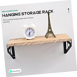 KOMBIUDA 1 Set Shelf Wall Sundries Holder Living Room Supply Bathroom Sundries Rack Wooden Wall Stand Multi-Function Wall -Mounted Storage Rack Sundries Organizer