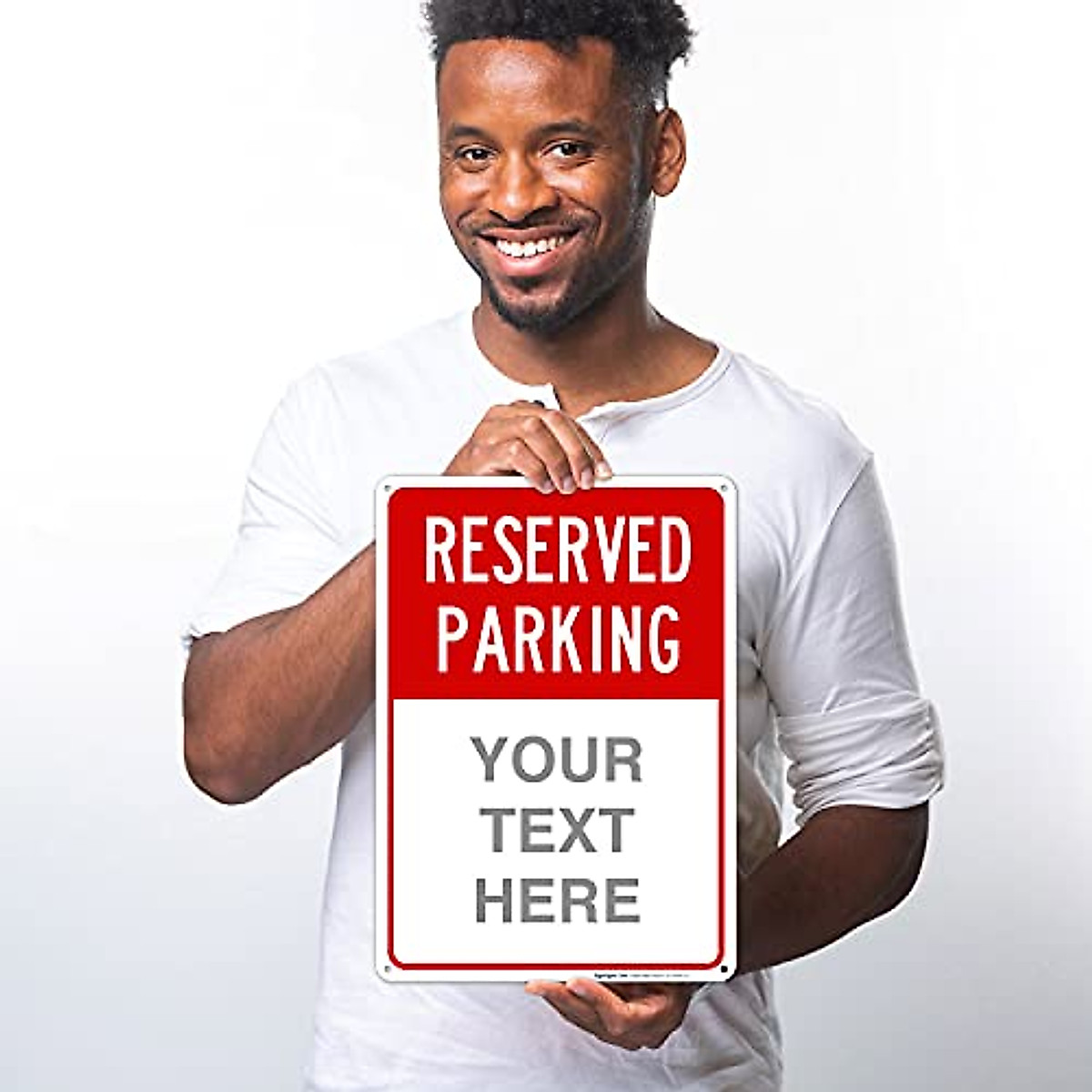 Sigo Signs Reserved Parking Sign, Custom Parking Sign for Parking Lots, Businesses and Schools, 10x14 Inches, Rust Free .040 Aluminum, Fade Resistant, Made in USA by Sigo Signs
