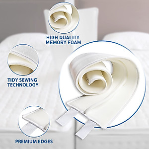 HITOMEN Bed Bridge, Twin to King Bed Converter Kit, Bed Gap Filler with Strap, Mattress Connector