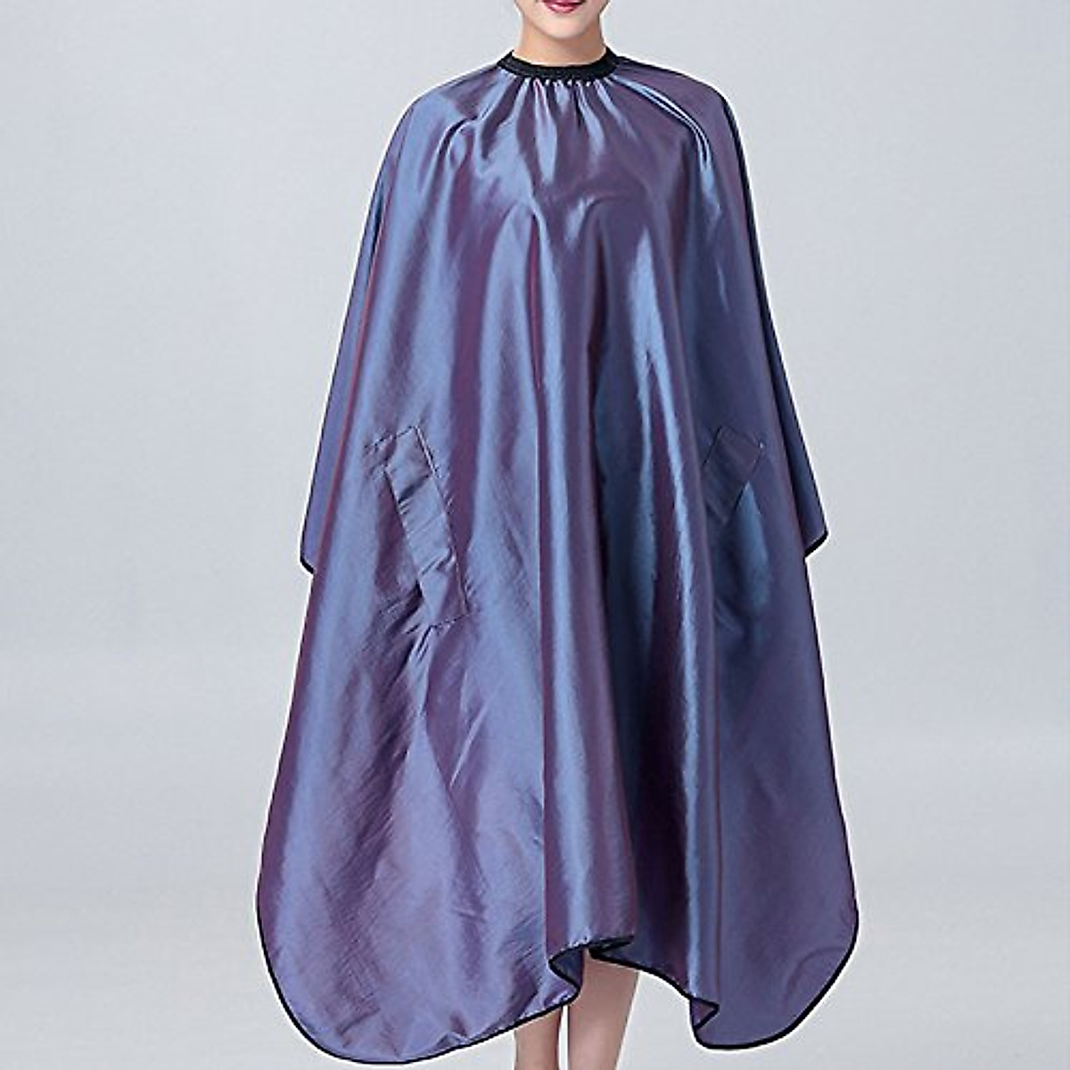 OLizee Hair Cut Hairdressing Cape Cloth Apron Stretch Out Hand Waterproof Salon Barber Gown 57 x 63", (Purple)