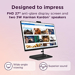 Lenovo IdeaCentre AIO 3i, 27” FHD Display, Intel Core i5-13420H, Intel UHD Graphics, 16GB RAM, 512GB, 1920x1080 px, Calliope Wireless Keyboard and Mouse, Windows 11, Black