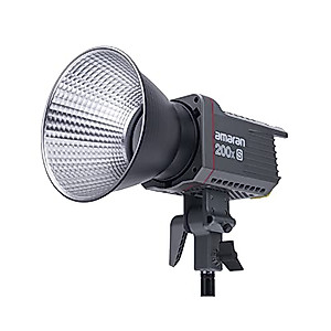 amaran 200x S 200W Bi-Color LED Video Light, 2700-6500k CRI95+, TLCI98+ Bluetooth App Control 9 Built-in Lighting Effects DC/AC Power Supply Bowens Mount Silent Fan (amaran 200xS)