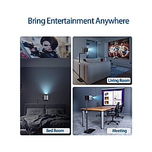 HIBORI Projector Stand Floor Projector Mount Adjustable Height 16 to 48 Inch Universal Projector Ceiling Mount 360 Degree Rotation Compatible with XGIMI, VANKYO, Jinhoo, AuKing