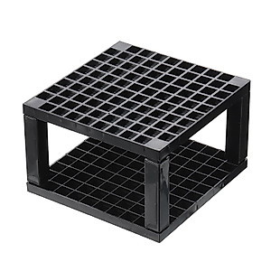 PATIKIL 1pcs Paint Brush Holder, Paint Brush Storage Organizer 96 Holes Plastic Paint Storage Desk Stand Square for Artist Desk Makeup Pencil, Black