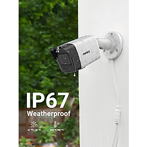 ANNKE C500 - 5MP Outdoor PoE Security IP Camera with Mic/Audio, 2.8mm Lens (116° FOV), 100 ft Night Vision, IP67 Waterproof, Smart Motion Alerts, RTSP, Surveillance Bullet Cam with SD Card Slot