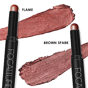 FOCALLURE 2 Pcs Cream Eyeshadow Stick,Brightener Eyeshadow Pencil Crayon,Highlighter Eye Shadow Stick Sets with Crease-proof Formula,Long Lasting Waterproof Eye Shadow Make Up,Starring Rose