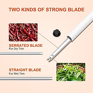 iPower 8-Pack Bowl Leaf Trimmer Replacement Stainless Spin Clean Cut Include 4 Serrated 4 Straight, Actual Length 13.4 Inches, 16'' Blades 8 Pcs