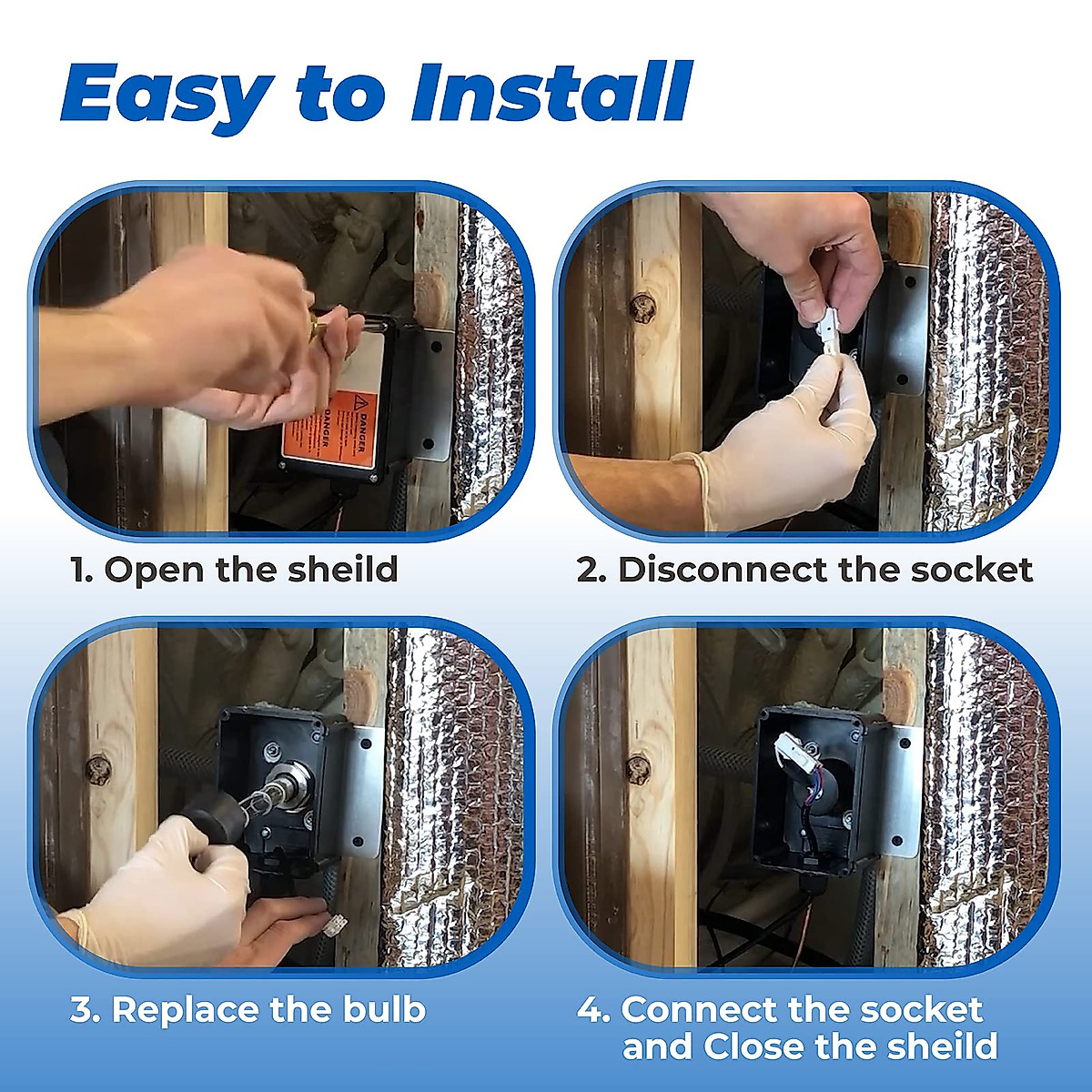 ANTOBLE 6472-841 Clear Ray XL Bulb Pool Spa Hot Tub UV Bulb Replacement for Jacuzzi and Sundance Spas Clearray Water Purification System