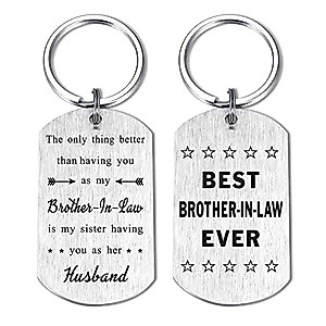 Brother-in-law Gifts, Best Brother in Law Ever Keychain, Personalized Brother in law Birthday Jewelry, Father's day Present for My Brother-in-law