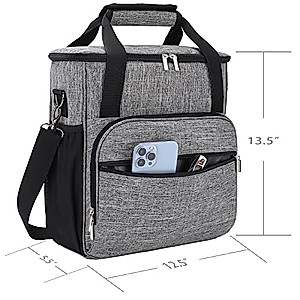 Coffee Maker Carring Bag for Keurig K-Mini or K-Mini Plus, Storage Mini Tote Case for Travel, Grey