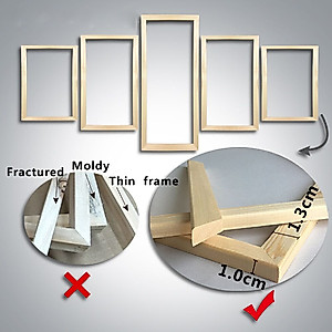 Beauty Salon Pictures for Living Room Tattoo Studio Paintings Black and White Wall Art 5 Panel Printed on Canvas Makeup Artwork Home Modern Decor Framed Gallery-Wrapped Ready to Hang(50''W x 24''H)