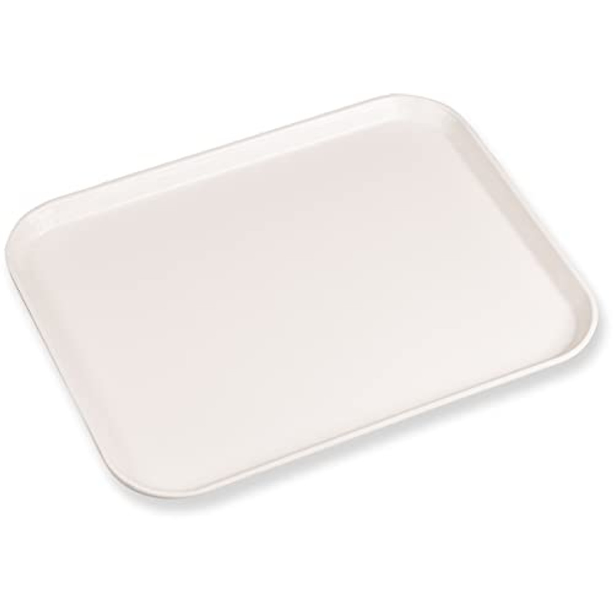 Carlisle FoodService Products 1814FG001 Fiberglass Glasteel Solid Rectangular Tray, 18" x 14", Bone White (Case of 12)