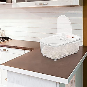 Nicunom Dry Food Storage Container with Scooper, 11lbs/BPA Free Cat/Dog Food Storage Container, Kitchen Storage Bins for Rice, Bean, Cereal, Flour and Oatmeal